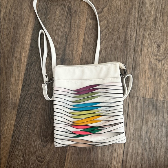 Mellow World | Bags | Mellow World White Rainbow Twist Vegan Leather ...